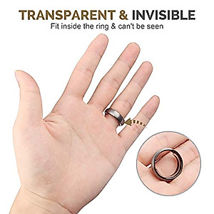 Feramox Ring Size Adjuster for Loose Rings 48 PCS Invisible Transparent Ring Sizer Adjuster Fit Wide Rings