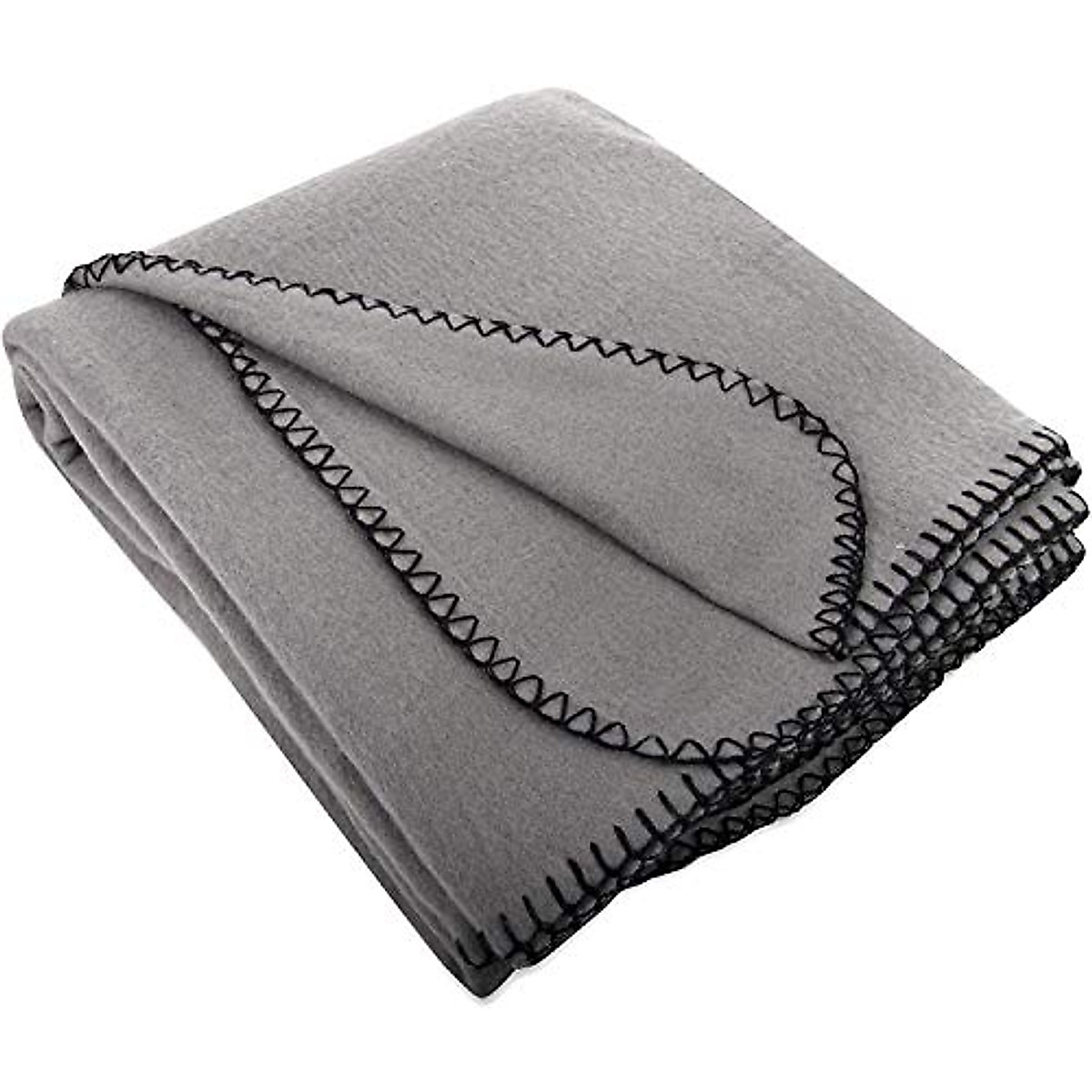 Fleece Throw Blanket for Couch, Twin Size Large Hypoallergenic Throw Blankets for Bed, Livingroom, Chairs, Pets | 60x90 Throw Blanket (Grey)