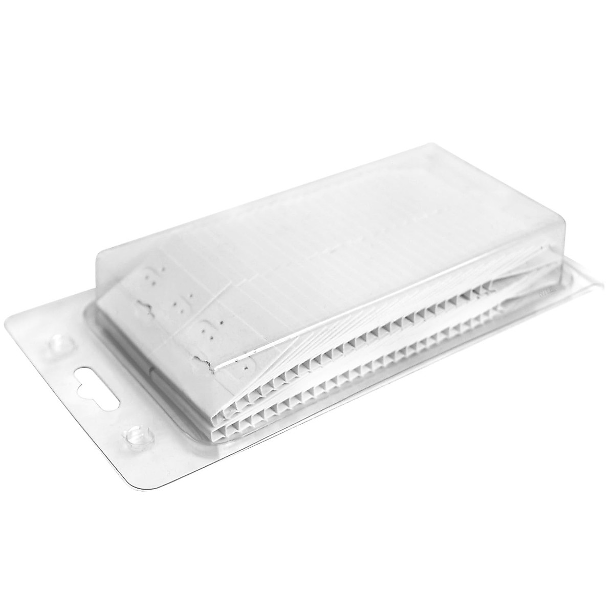 MOOCA 100 pieces of 1.5 x 1.5 inches Plain White Hanging Earring Cards Earring Card Holder, Earring Display Cards for Ear Studs, Velvet Plastic Display Earring Card Holder