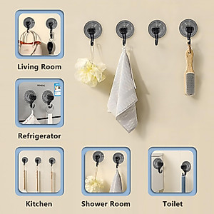 CozyBlue Suction Cup Hooks for Shower and Kitchen 3 Packs Heavy Duty and Easy to Removable