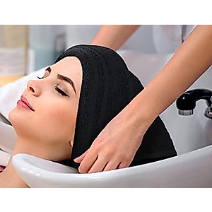 Utopia Towels PK24 Salon Towels & 24PK Washcloths Black