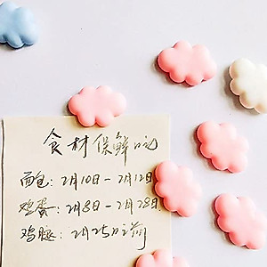 Fridge Magnet 4Pcs/Set Cartoon Cute Cloud Shape Fridge Magnets Office Cloud Shape Whiteboard Magnets Resin Refrigerator Magnets Home Decoration(Blue)