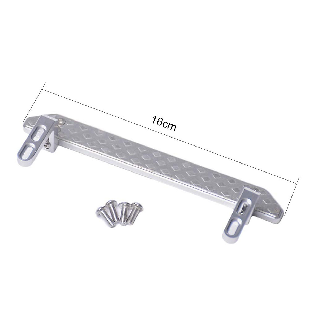 LAFEINA Metal Side Steps, Lateral Pedal Plates for 1:10 RC Crawler Car TRX-4 Modified Upgrade Parts Accessories (Silver)