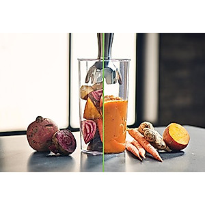 Braun Multiquick 5-in-1 Immersion Hand, Powerful 700W Stainless Steel Stick Blender, Variable Speed + 6-Cup Food Processor, Ice Crusher, Whisk, Beaker, Masher, 2.7 x 2.7 x 16.1 inches, Black