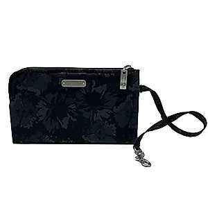 Baggallini FLORAL Design Go Bagg - RFID Phone Wristlet Crossbody Handbag Travel - BLACK GRAY