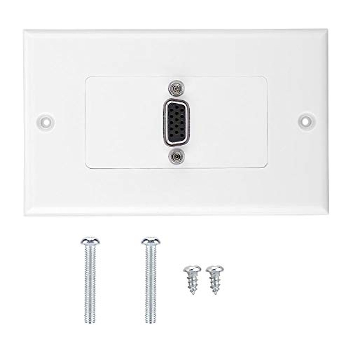 DAUERHAFT Wall Mount VGA Head Flexible Wiring Easy Installation ABS Socket Panel for Engineering Wiring