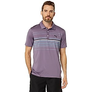 PUMA Mattr Canyon Polo Purple Charcoal/Puma Black LG