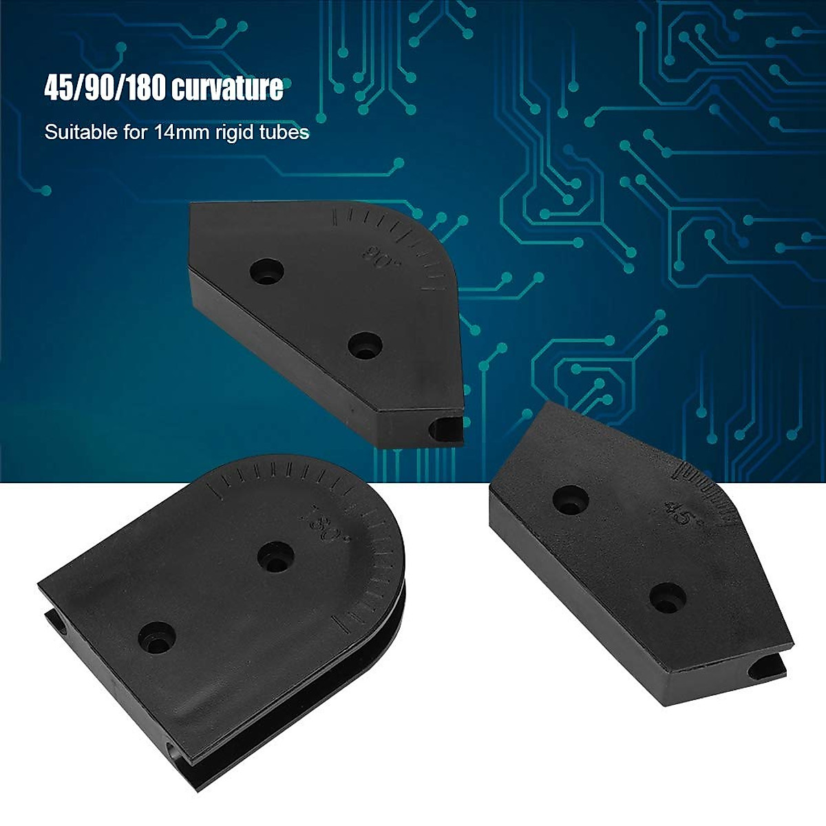 Bewinner 14mm Hard Tube Bending Kit, 3pcs 14mm OD 45/90 / 180 Degree Acrylic Hard Tube Bender Tool Kit,Water Cooling Bending Kit Suitable for Elbow for Awgm3 Series