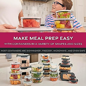 FineDine Glass Loaf Baking Pan with Lid - 2-Pack with BPA-free Airtight Lids - Perfect for Baking Bread, Meatloaf, and More, Gray