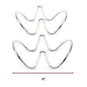 2LB Depot Taco Holder Set with 2 Stackable Stainless Steel Stands, Each Rack Holds 2 Hard or Soft Tacos, Five Styles Available, Perfect for Home and Restaurants