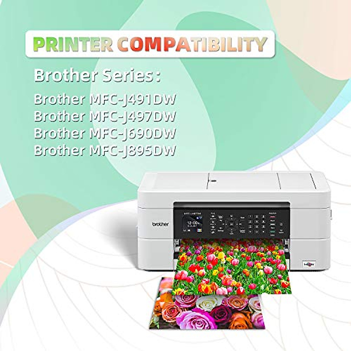 LC3011 Ink Cartridges Replacement for Brother LC3011 3011 lc3013XL Compatible with Brother MFC-J491DW MFC-J497DW MFC-J690DW MFC-J895DW Printer (1 Black, 1 Cyan, 1 Magenta, 1 Yellow)