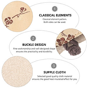 Pan Handle Covers Tea Kettle Handle Cover Tea Pot Hot Handle Cover Sleeve Vintage Cloth Pot Pan Grip Handle Holder Sleeves Mitt Glove for Home Kitchen B