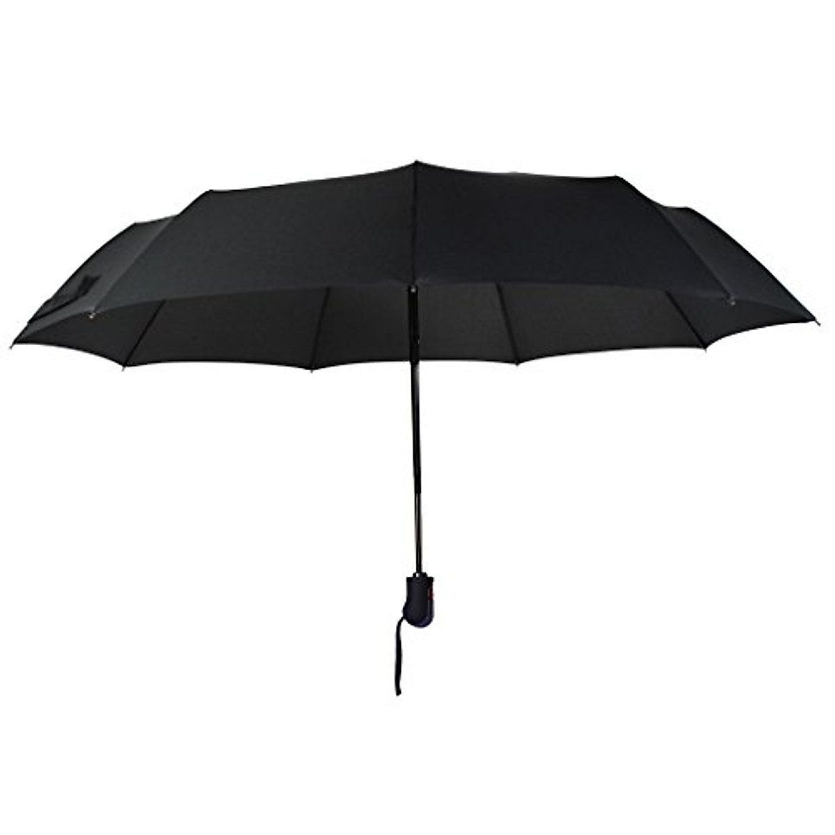 Umenice Automaitc Travel Umbrella Windproof with 210t Fabric Black