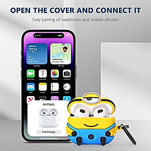 CULIPPA for AirPods 3 Case Cover for Airpods 3nd Generation Silicone Protective Case Cool Cartoon Skin Portable & Shockproof Design for Women Girls with Keychain for Apple Airpods 3 Charging Case