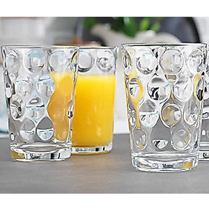 Home Essentials & Beyond Juice Glasses Set Of 4 Tumbler Glass Cups 7 oz Uses for Juice, Water, Cocktails, and more Beverages. Dishwasher safe…