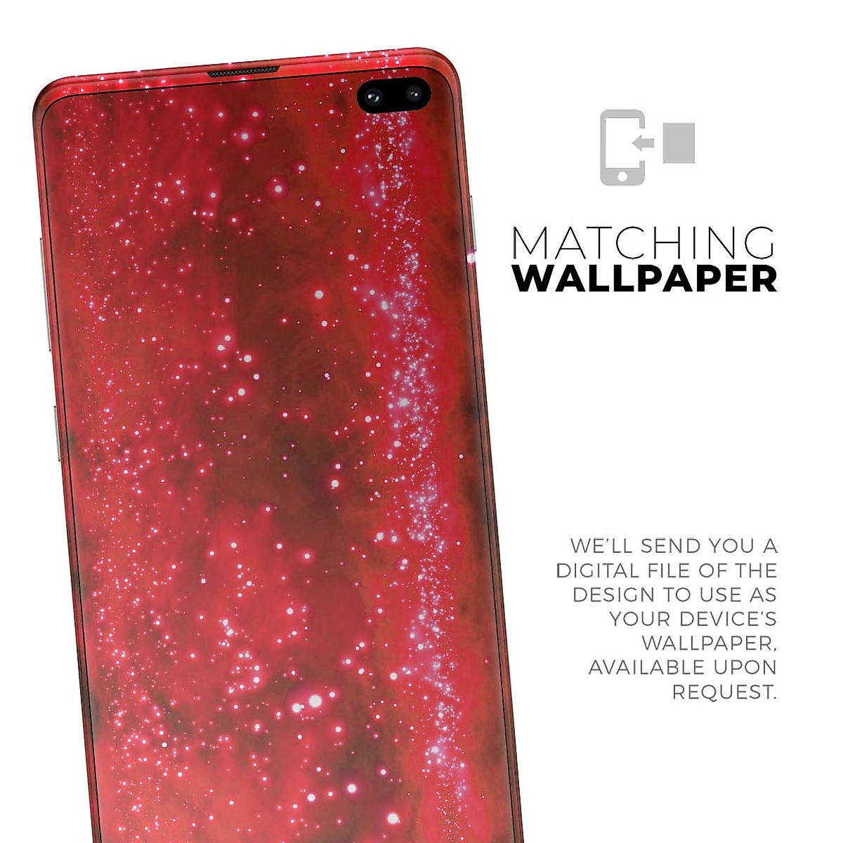 DesignSkinz Glowing Bright Red Orbs of Light Protective Vinyl Decal Wrap Skin Cover Compatible with The Samsung Galaxy S20 (Screen Trim & Back Glass Skin)