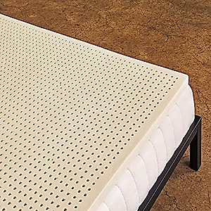 Pure Green Natural Latex Mattress Topper - Firm - 2 Inch - Queen Size (GOLS Certified Organic)