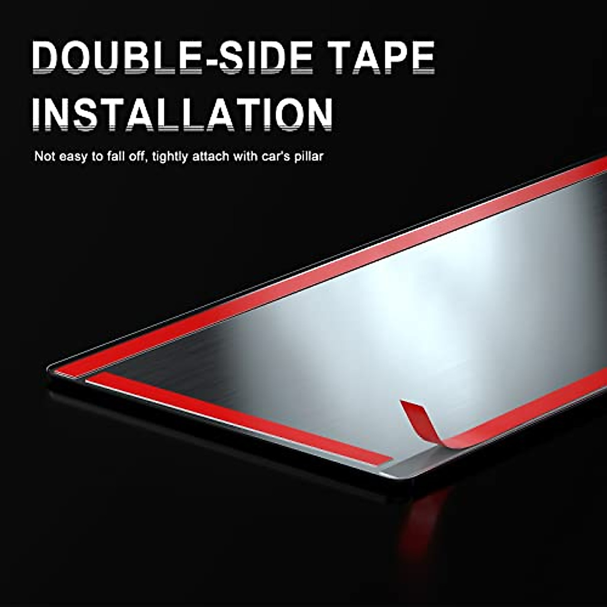 ACLONG Pillar Posts Door Window Trim Glossy Black Stainless Steel Pillar Posts Molding Trim Compatible with Porsche Panamera 2009-2016, Anti Scratch Stickers Door Pillar Moldings Cover Set -Set of 4