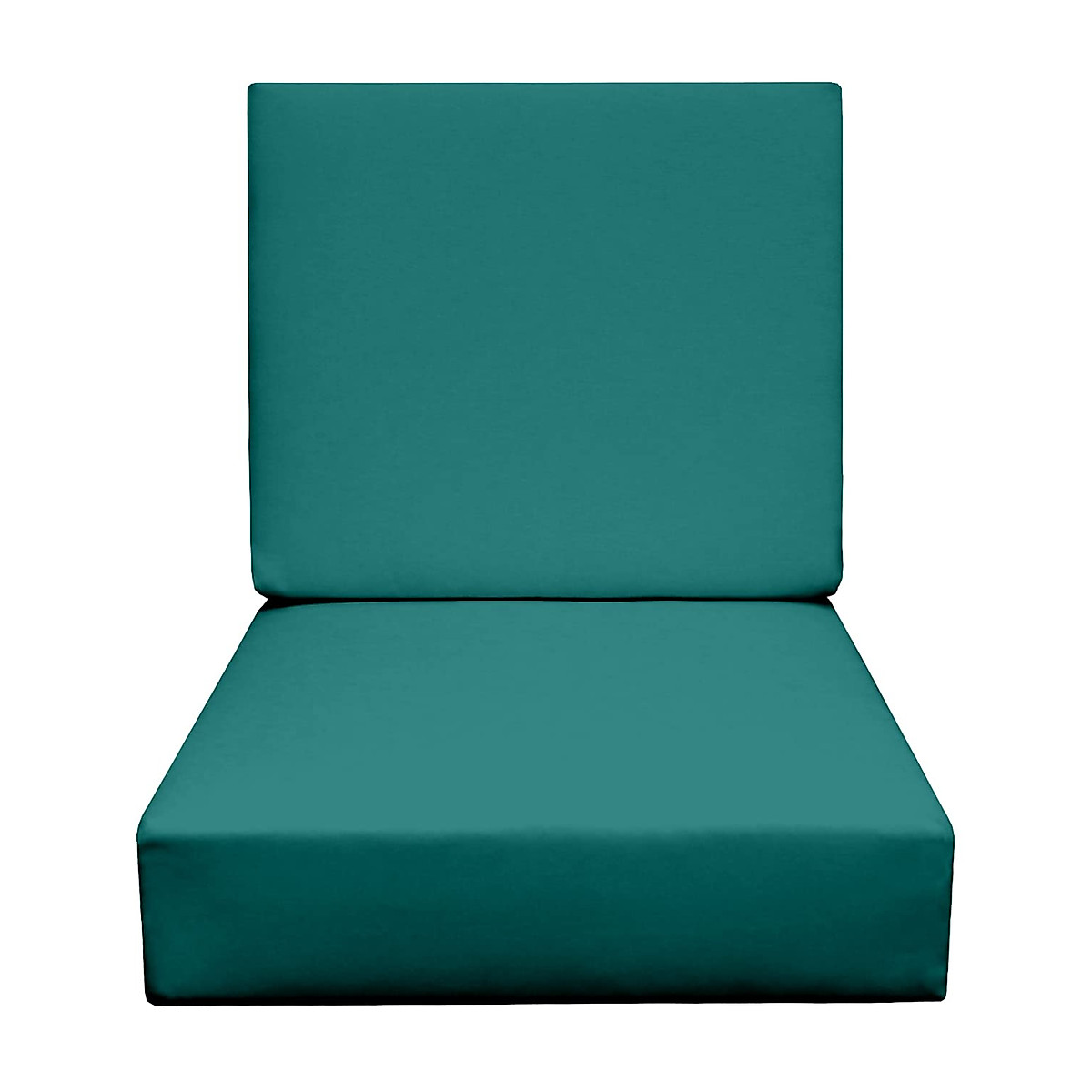 RSH DECOR: Deep Seating Foam Cushion Set | 23” x 26” Seat | All-Weather Spun Fabric | Water and Fade-Resistant | Outdoor Chair Cushion Set for Patio Furniture | Peacock