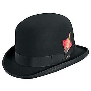 Scala Men's Wool Felt Derby Hat, Black, X-Large