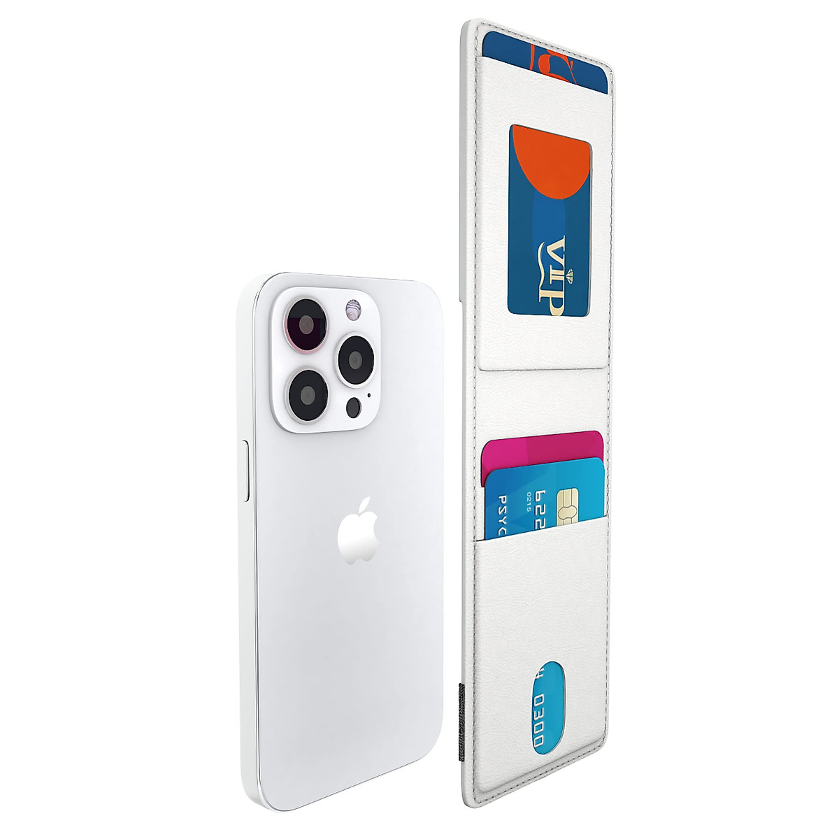 CHEAP SUNDAY for Magsafe Wallet Stand, Adjustable Magnetic Card Holder Compatible with iPhone 14/14 Plus/14 Pro/14 Pro Max and 13/12 Series (White)