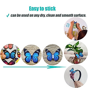 Heansun 90 PCS Butterfly Wall Decals Dragonfly, 3D Butterflies Removable Mural Stickers Wall Stickers Decal for Home Room Bedroom Nursery Decor