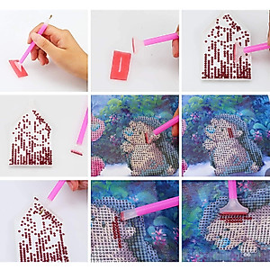 64 Slots Diamond Painting Storage Containers Portable Plastic Bead Storage Box with Diamond Painting Tools and Accessories Kit Apply to Full Drill & Partial Drill 5D Diamond Painting, Christmas Gift