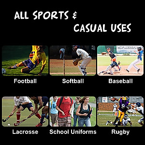 Back to School Socks,Red Softball Soccer Socks,Three street Women's Men's Over Knee High Solid Athletic Football Baseball Hockey Team Long Tube Socks Red 10-Pairs