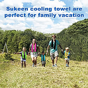 Sukeen [4 Pack Cooling Towel (40"x12"),Ice Towel,Soft Breathable Chilly Towel,Microfiber Towel for Yoga,Sport,Running,Gym,Workout,Camping,Fitness,Workout & More Activities