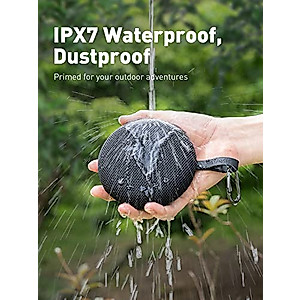 Fosi Audio B2 Bluetooth Shower Speaker, IPX7 Waterproof Bluetooth Speaker with 24H Playtime, Supports TWS Stereo Sound Mode, Portable Speakers Bluetooth Wireless for Outdoor, Hiking, Camping, Boating