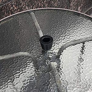 DGQ Patio Umbrella Cone Umbrella Wedge Plug for Patio Table Hole Opening 2-2.5 Inch (Black,2Packs)