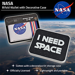 NASA Bifold Wallet in a Decorative Tin Case, Multi
