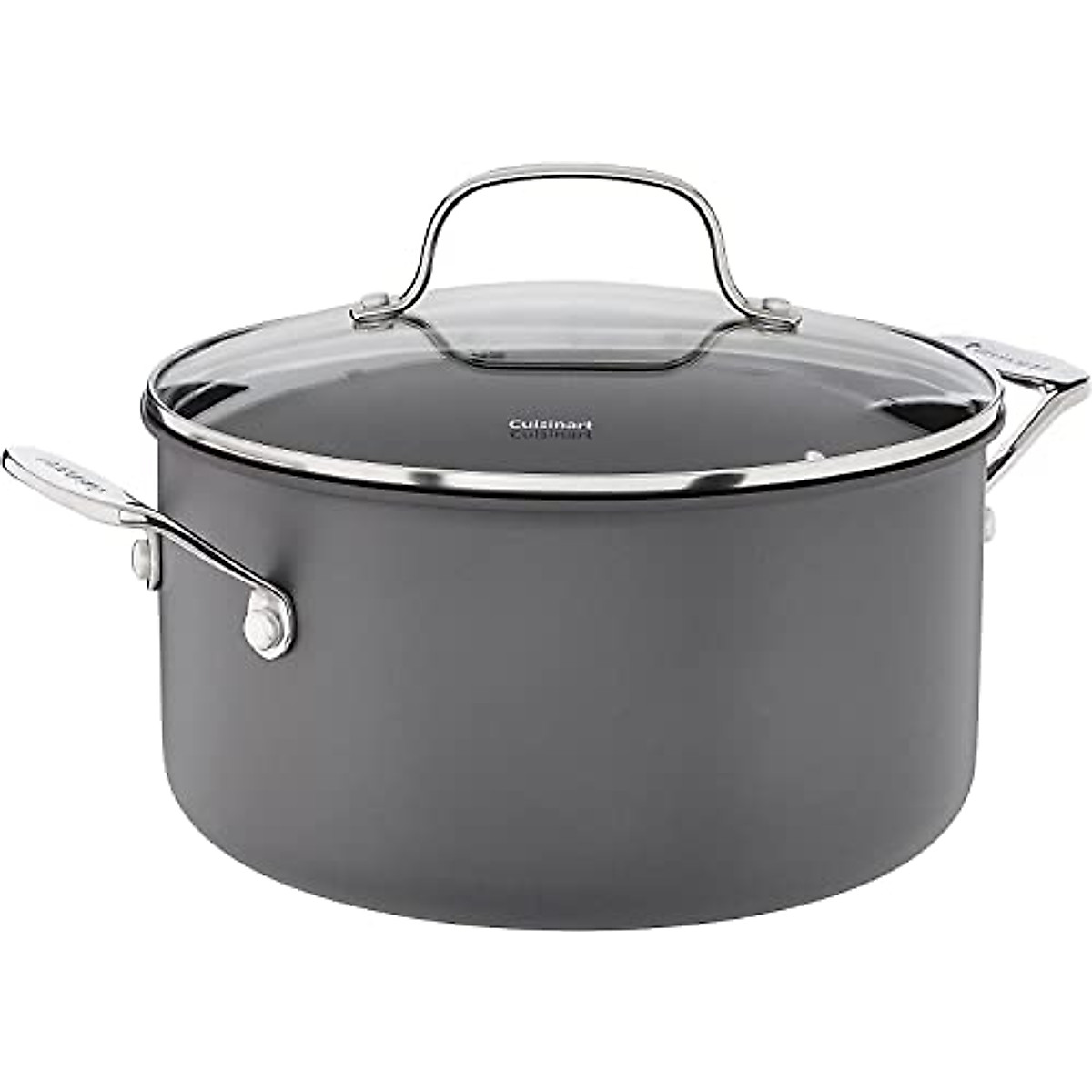 Cuisinart 644-24 Chef's Classic 6-Quart Nonstick-Hard-Anodized, Stockpot w/Cover & 619-14 Chef's Classic 1-Quart Nonstick-Hard-Anodized, Saucepan w/Cover