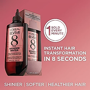 L’Oreal Paris Elvive 8 Second Wonder Water Rinse, Repairing Lamellar Treatment for Damaged Hair, 6.8 FL; Oz