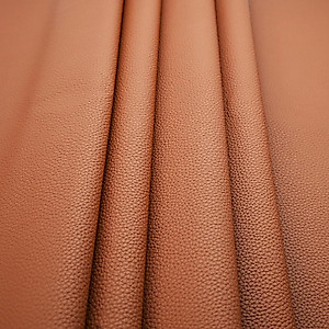 79"x 54"(200cm x 140cm) Faux Leather|Litchi Grain Texture Faux Leather Fabric|1mm Thick Leather Fabric for for Furniture Decoration, DIY Crafts, Sewing, Etc.（Dark Brown）