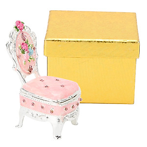 Ladieshow Jewelry Box, Necklace Earring Organizer Mini Openable Couch Jewelry Storager Sofa Shaped Case Dollhouse Jewelry Decorative Box Keepsake Gift Box (2.91 x 1.38 x 1.22inch)