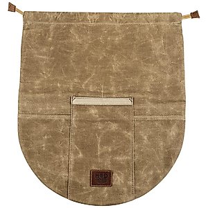 Hide & Drink, Rustic Bag for 12 Inch Frying Pan, Case for Skillet Without Nonstick Coating, Waxed Canvas, Handmade, Fatigue