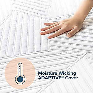 ZINUS 12 Inch Cooling Copper Adaptive Pocket Spring Hybrid Mattress, Queen & Suzanne 37 Inch Metal and Wood Platform Bed Frame/No Box Spring Needed, Chestnut Brown, Queen