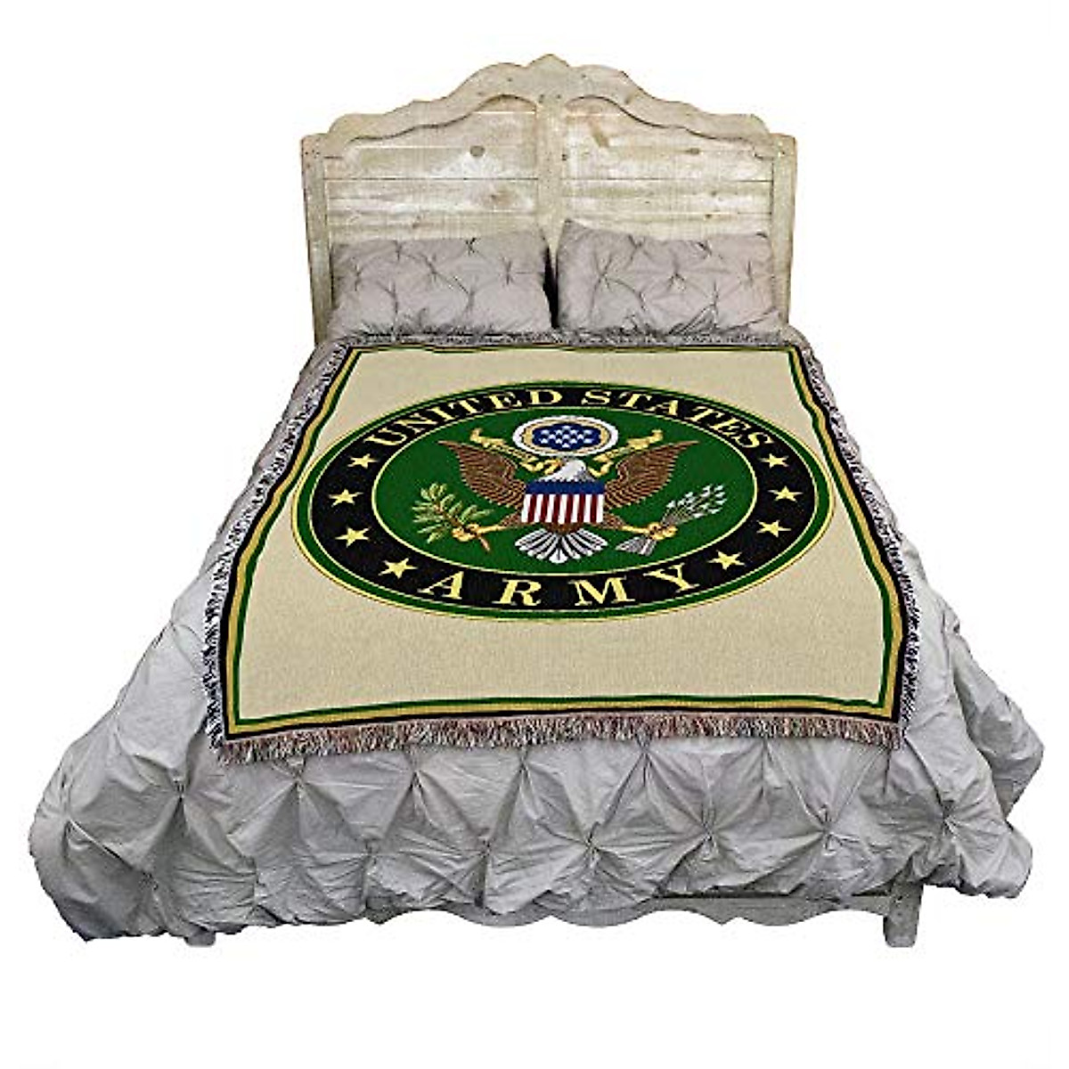 Pure Country Weavers US Army -Military Service Mark Seal Blanket Eagle - Gift Military Tapestry Throw Woven from Cotton - Made in The USA (72x54)