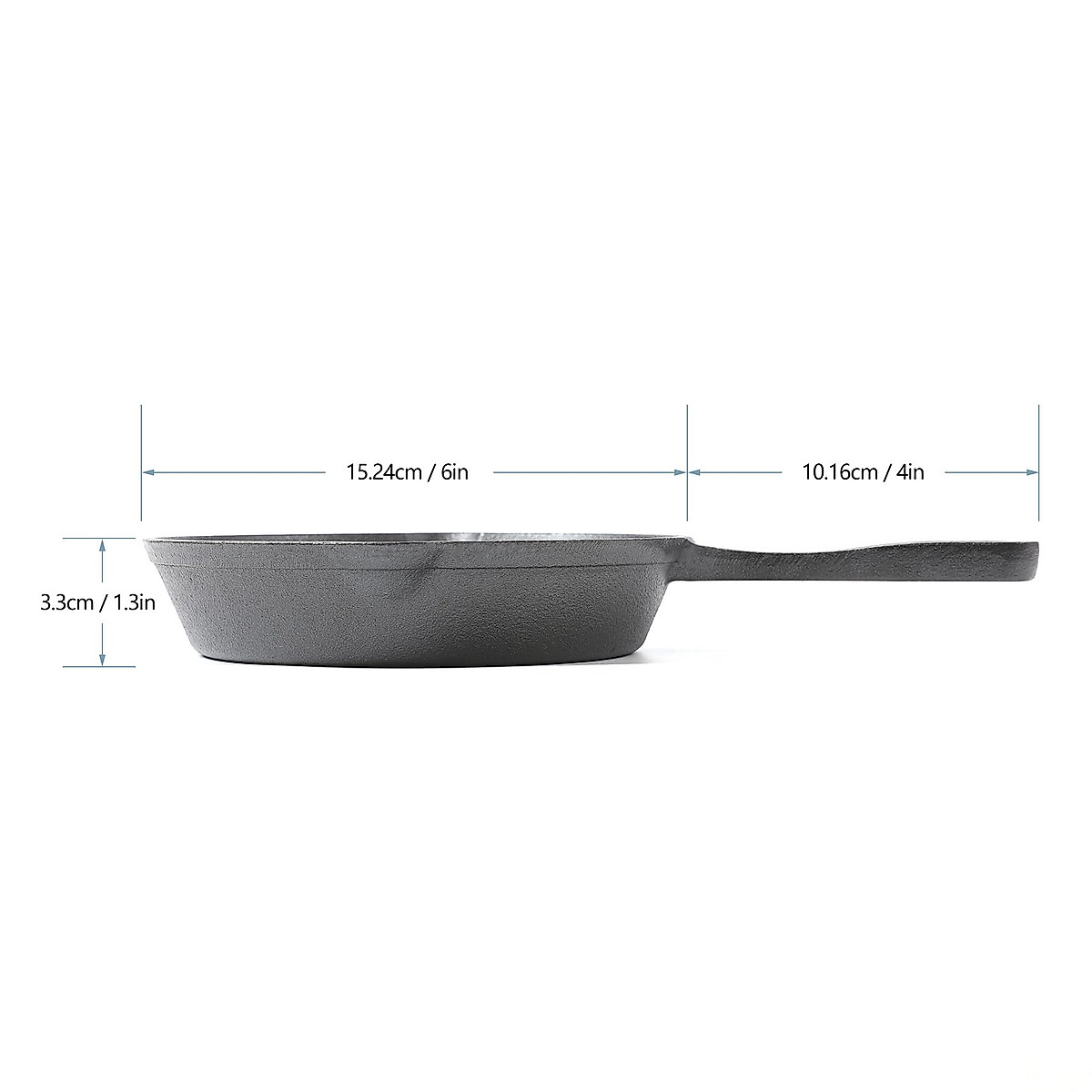 HAWOK DIA.6 inch Round Mini Skillet Black Pack of 6…