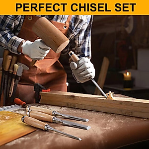 YUQGAOP 4 Piece Wood Chisel, Chisel, Professional Wood Chisel Sets Woodworking Tools Set,Bevel Edge Chisel Set,Woodwork Chisel.