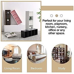 BOLGTO 70.9-inch Tall Narrow Bookcase, 8-Shelf Display Bookshelf with Adjustable Shelves Multi-Functional Floor Standing Display Storage Cabinet Home Decor Furniture for Home Office Living Room,Black