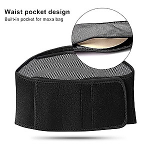 Erhigher Back Heating Pad, Adjustable Even Heating Safe Lower Back Pain Relief Electric Waist Support Vibration Massage Therapy Helpful for Lumbar Spine, Cramps Black