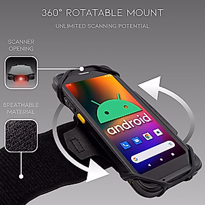 Wrist Mount Compatible with Zebra Android Barcode Scanners and iOS/iPhone Devices (to Make Device Hands-Free Wearable) – for Warehouse and Inventory Management Applications