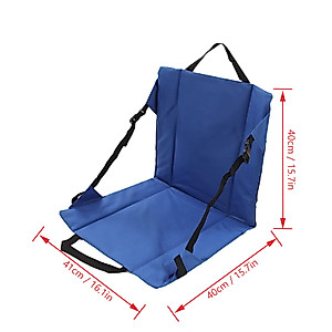Stadium Seat Cushion,Chair for Camping, Outdoor Folding Fishing Chair Seat Portable Rocking Chair Cushions with Back Support and Handle for Beach Stadium Blue, Chair for Camping, Stadium Seat Cu