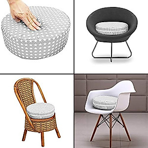 Zicac Kids' Anti-Slip Chair Booster Seat-High Chair Pad Heightening Dismountable Round Cushion (Gray)