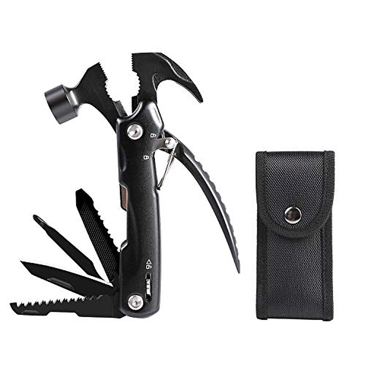 Multitool Hammer 12 in 1 Survival Multi Tool Camping Accessories, Stocking Stuffers for Men, Dad, Husband, Boyfriend, Cool Gadgets Christmas Gifts for Handyman, Carpenter, Craftsman