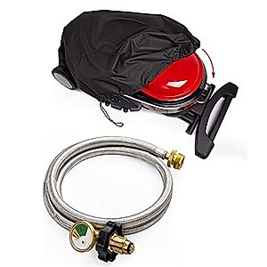 SHINESTAR Grill Cover for Coleman Roadtrip 285, LXE, LXX, and 225 Propane Grill, Comes with A 5FT Propane Adapter Hose with Gauge