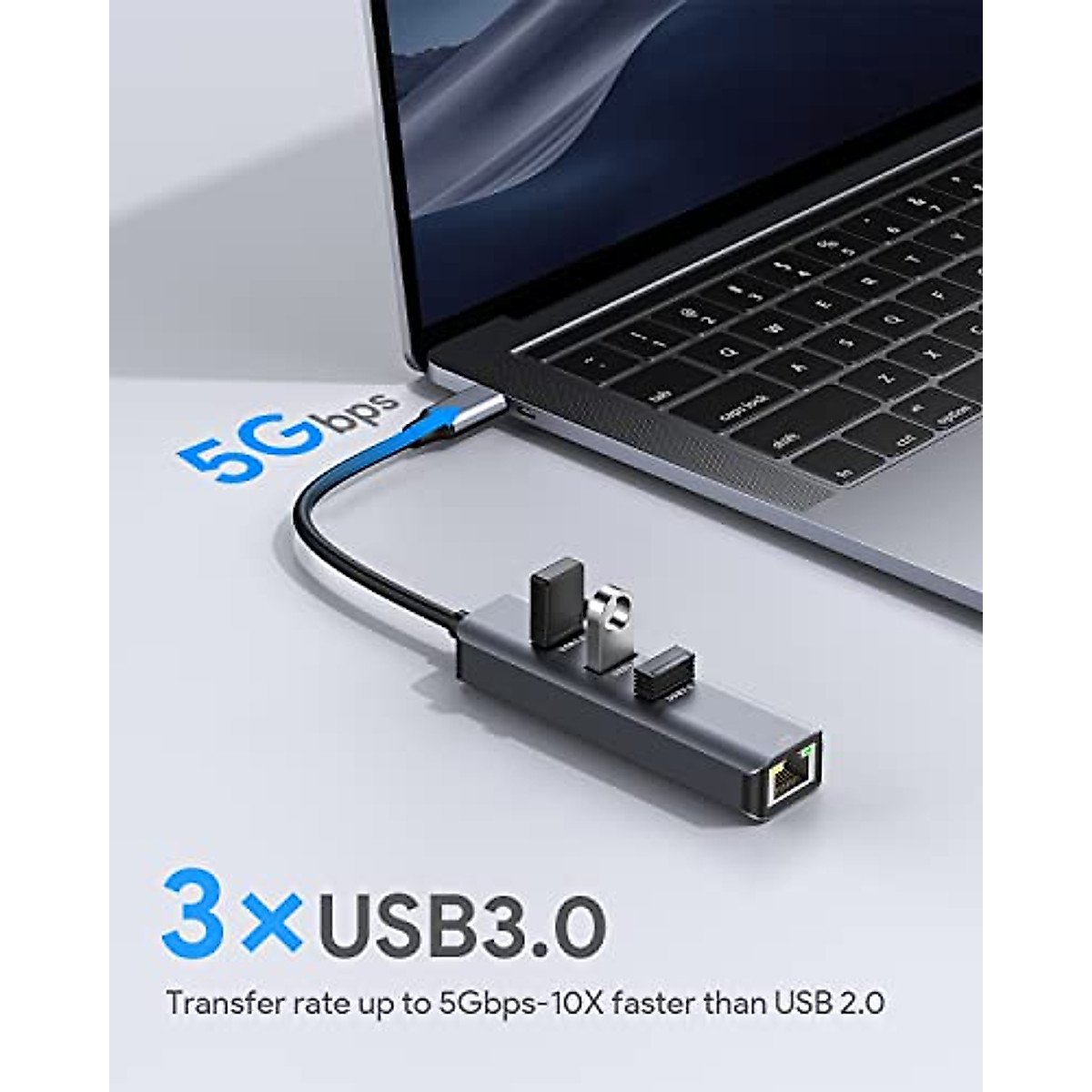 USB C to Ethernet Adapter, Vilcome RJ45 to USB C Thunderbolt 3/Type-C ...
