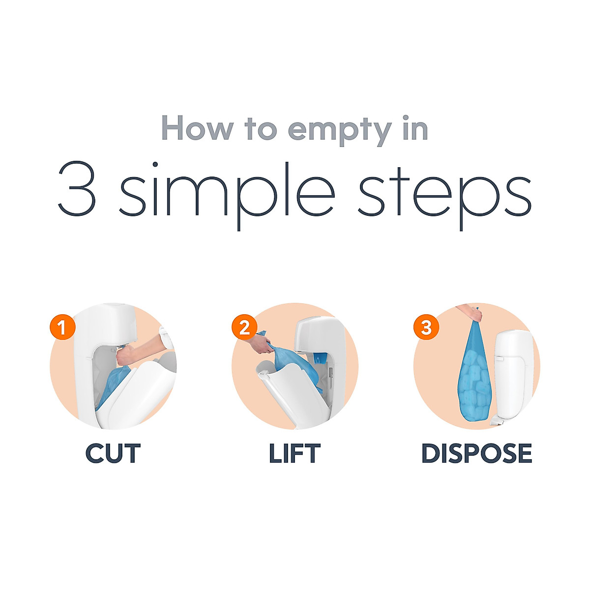 Diaper Genie Registry Gift Set | Includes Diaper Genie Complete Diaper Pail, 8 Refill Bags, 1 Carbon Filter | Perfect Starter Kit